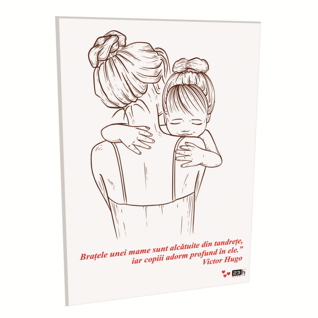 Cadou pentru mama, tablou cu imagine embosata „Cea mai frumoasa ...