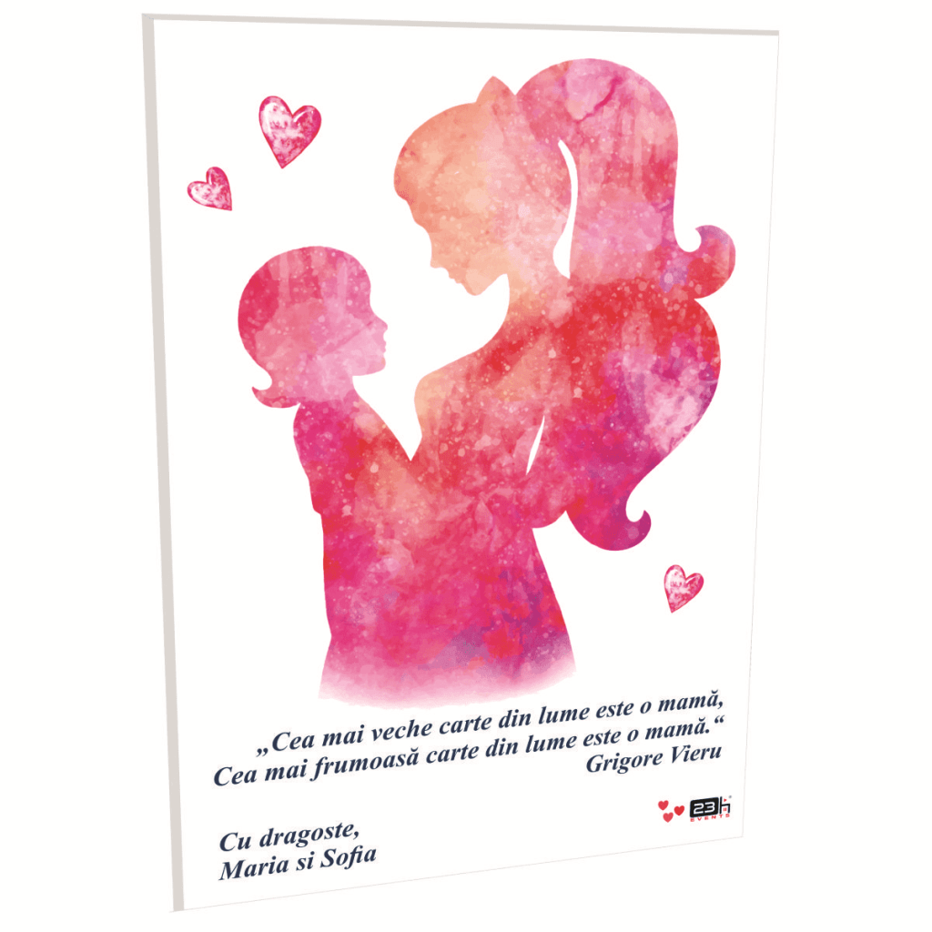 Cadou pentru mama, tablou personalizat cu imagine embosata „Cea mai ...