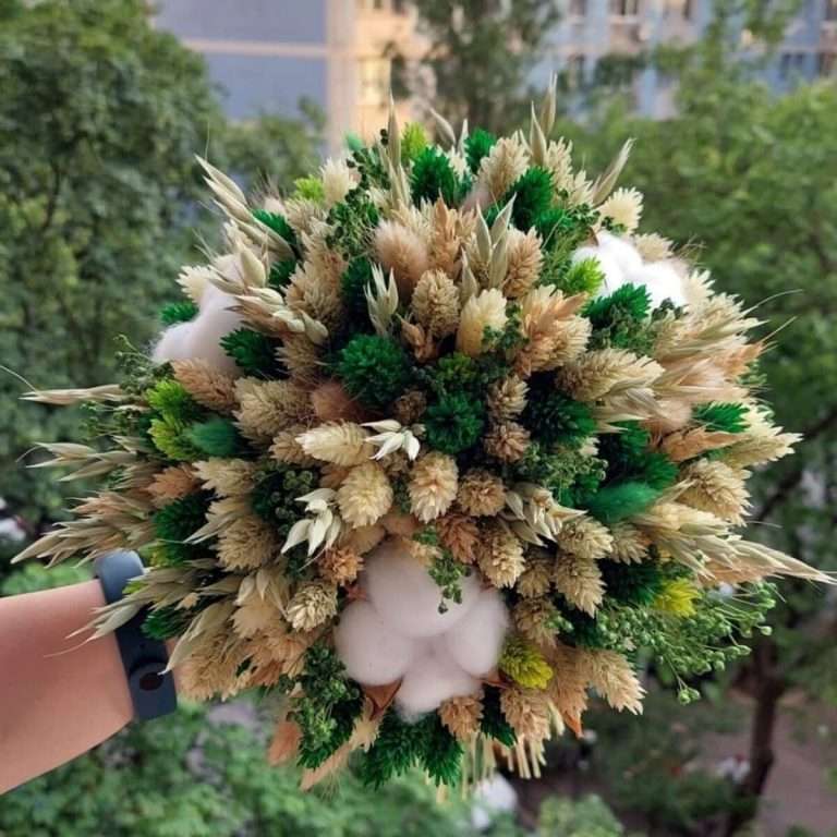 Buchet cununie/nunta, culori alb si verde - AMB208002 - 23h Events® 🥇