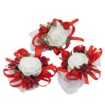 Bratara corsaj domnisoare de onoare, set 3buc, galben si alb ...