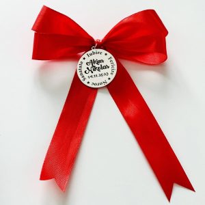 Banut mot din argint 925 cu diametru de 18mm, personalizat cu nume ...