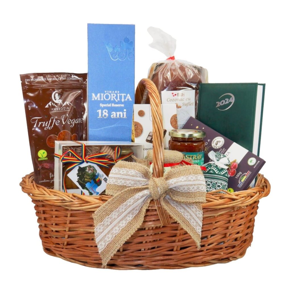 Cos cadou Craciun - Plugusorul Romanesc, 9 produse naturale ...