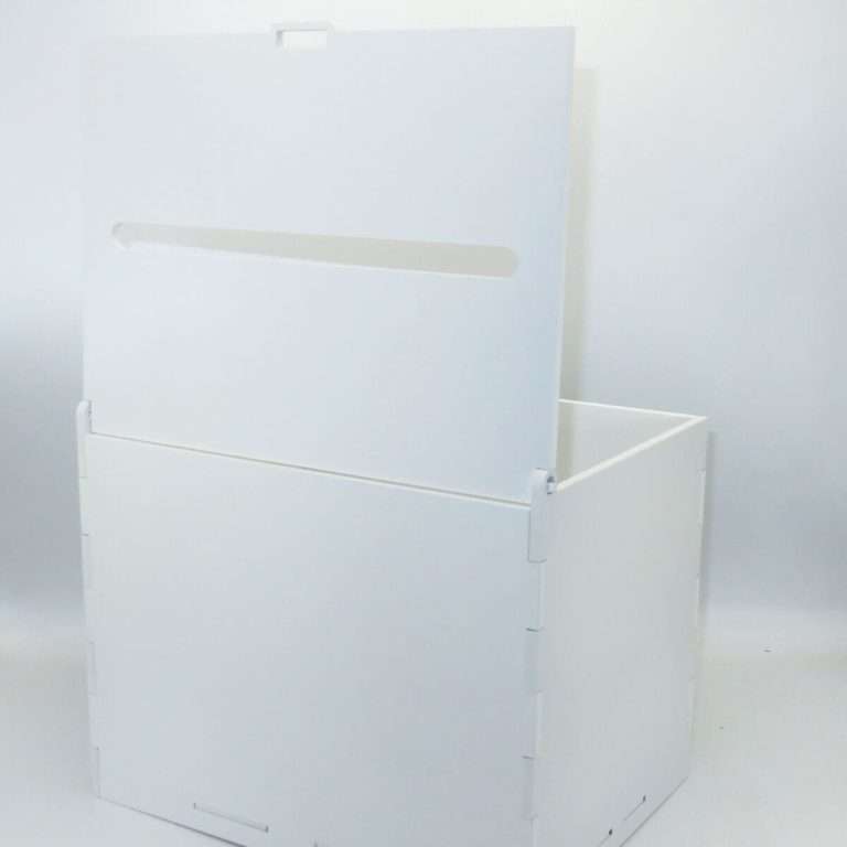 Cutie dar nunta, din lemn vopsit alb, Personalizat, model cale ...