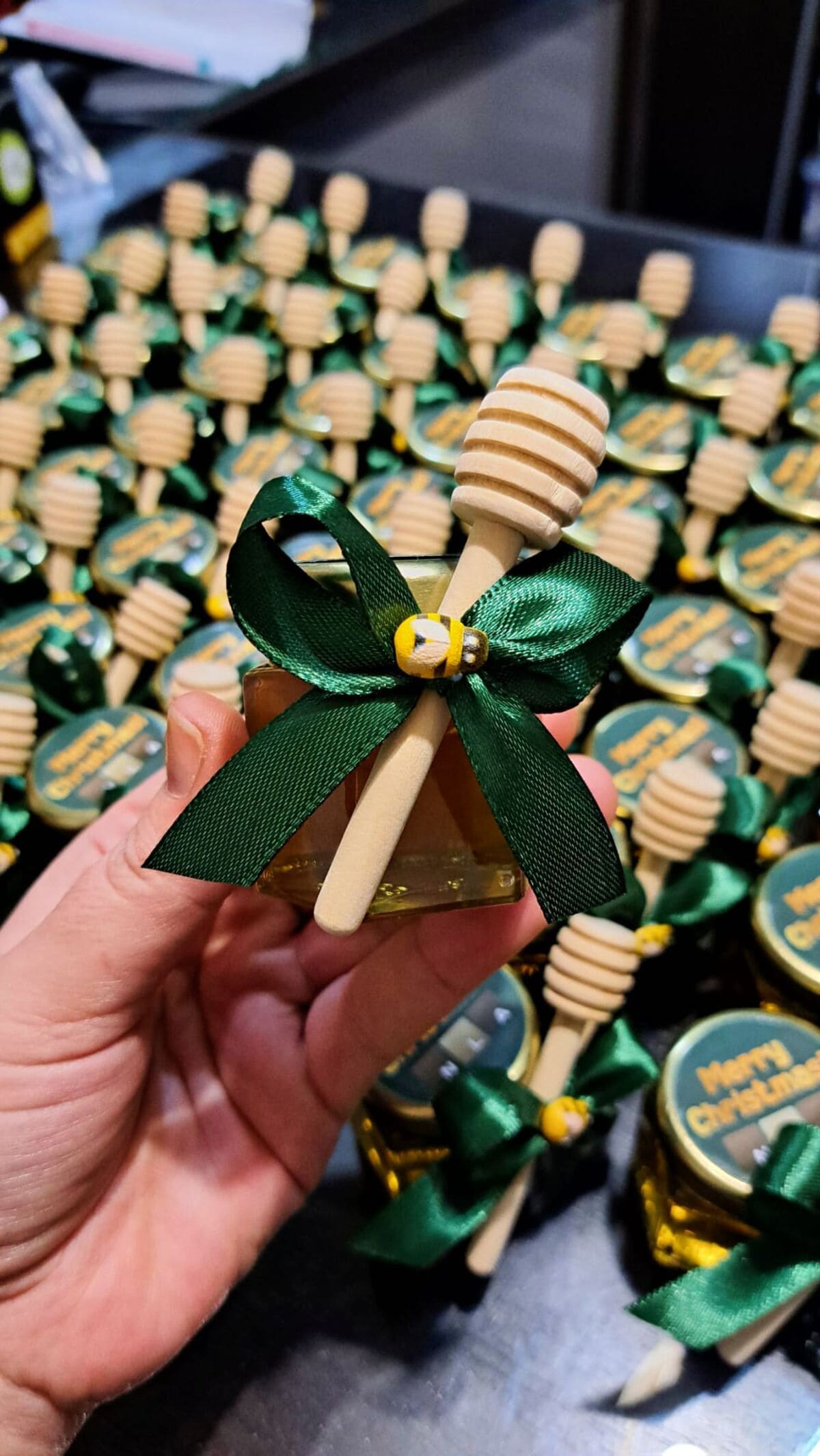 Borcanel cu miere, personalizat cu Logo si mesaj, borcan 50 gr ...