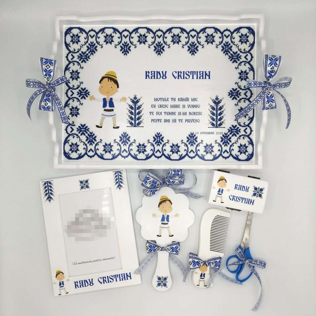 Set Tavita Mot Traditional (turta), 7 piese, personalizat, DSPH1611 ...